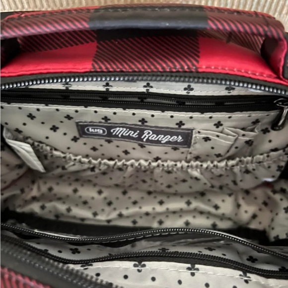 lug | Bags | Lug Buffalo Check Red Mini Ranger With Tram Wallet | Poshmark